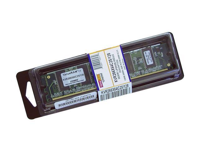 Click here for Kingston ValueRAM 128MB DDR 266 (PC 2100) Desktop... prices