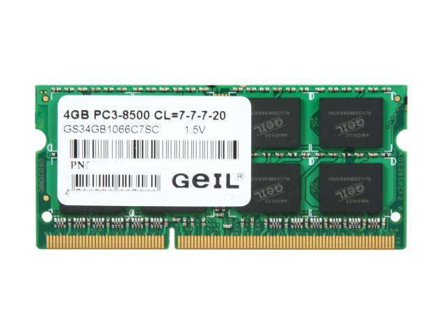 Click here for GeIL 4GB 204-Pin DDR3 SO-DIMM DDR3 1066 (PC3 8500)... prices