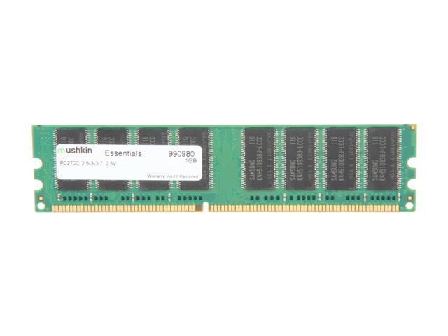 Click here for Mushkin Enhanced Essentials 1GB DDR 333 (PC 2700)... prices