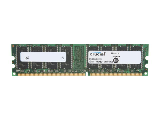 Click here for Crucial 1GB DDR 400 (PC 3200) Desktop Memory Model... prices