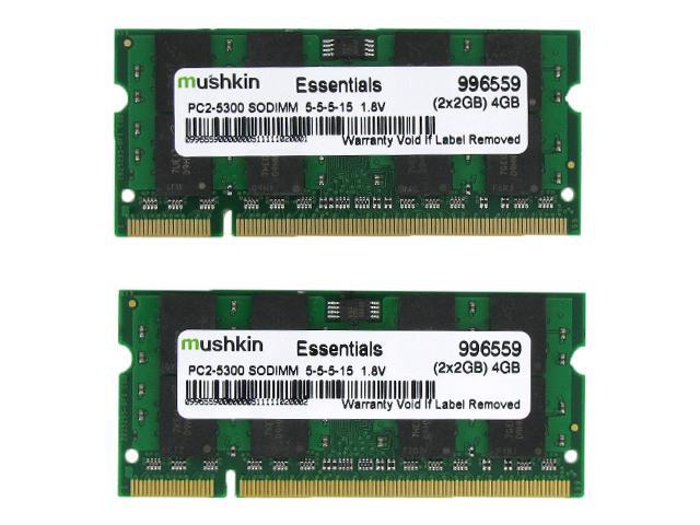 Click here for Mushkin Enhanced Essentials 4GB (2 x 2GB) 200-Pin... prices