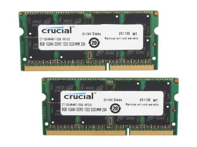 Click here for Crucial 16GB (2 x 8GB) 204-Pin DDR3 SO-DIMM DDR3L... prices
