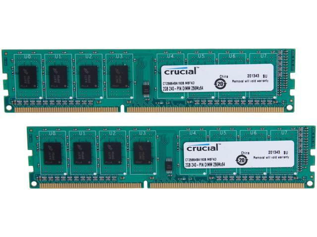 Click here for Crucial 4GB (2 x 2GB) DDR3 1600 (PC3 12800) Deskto... prices