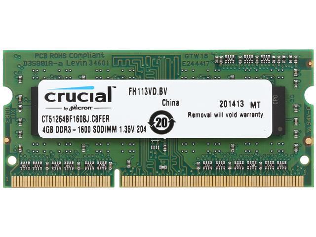 Click here for Crucial 4GB 204-Pin DDR3 SO-DIMM DDR3L 1600 (PC3L... prices