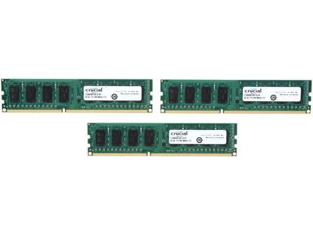 Click here for Crucial 6GB (3 x 2GB) DDR3 1600 (PC3 12800) Deskto... prices