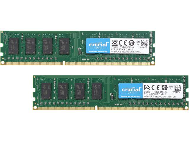 Click here for Crucial 8GB (2 x 4GB) DDR3L 1600 (PC3L 12800) Desk... prices