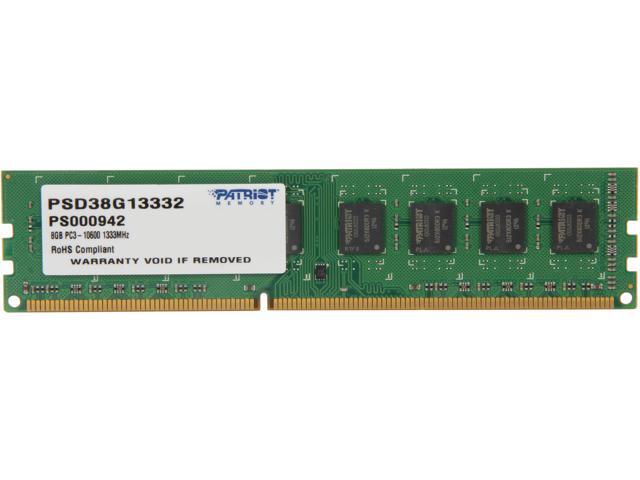 Click here for Patriot Signature 8GB DDR3 1333 (PC3 10600) Deskto... prices