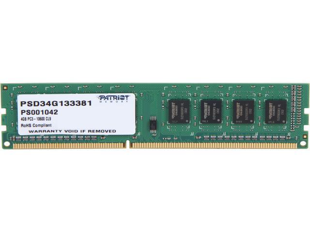 Click here for Patriot Signature 4GB DDR3 1333 (PC3 10600) Deskto... prices