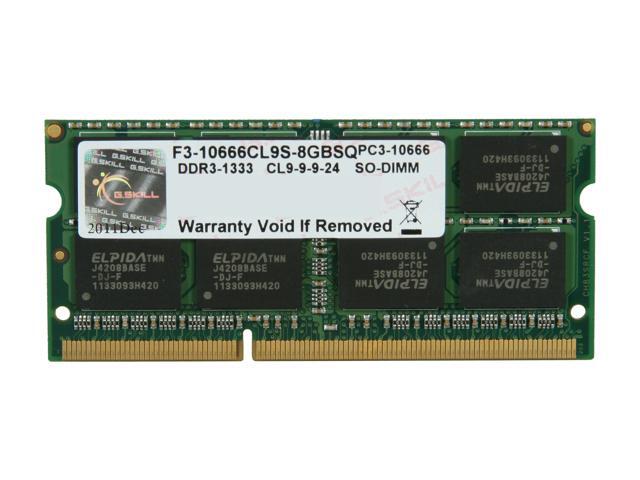 Click here for G. SKILL 8GB 204-Pin DDR3 SO-DIMM DDR3 1333 (PC3 1... prices
