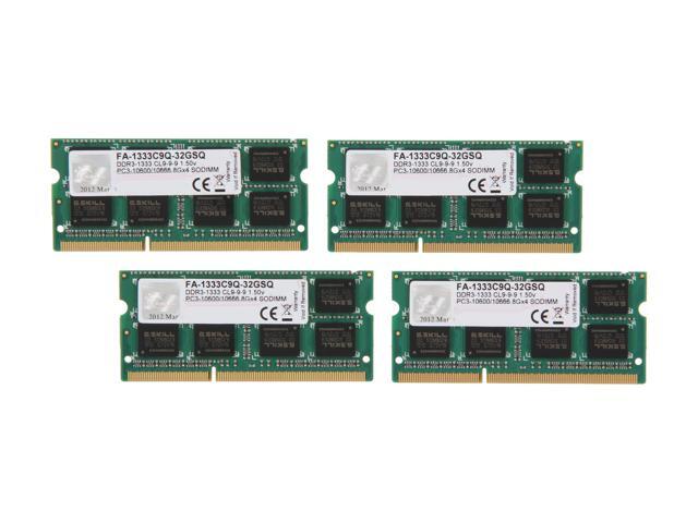 Click here for G. SKILL 32GB (4 x 8GB) 204-Pin DDR3 SO-DIMM DDR3... prices
