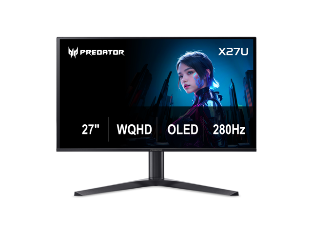 Acer Predator OLEDX27U Z1bmiiprx 27 WQHD (2560 x 1440) Widescreen Gaming Monitor with AMD FreeSync Premium pro  280Hz Refresh Rate  0.03ms...