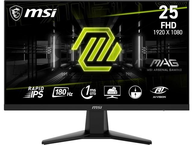 Msi Mag 256F 24.5 16:9 Full Hd 180Hz Rapid Ips Led Hdr Gaming Monitor  Metallic Black - Metallic black
