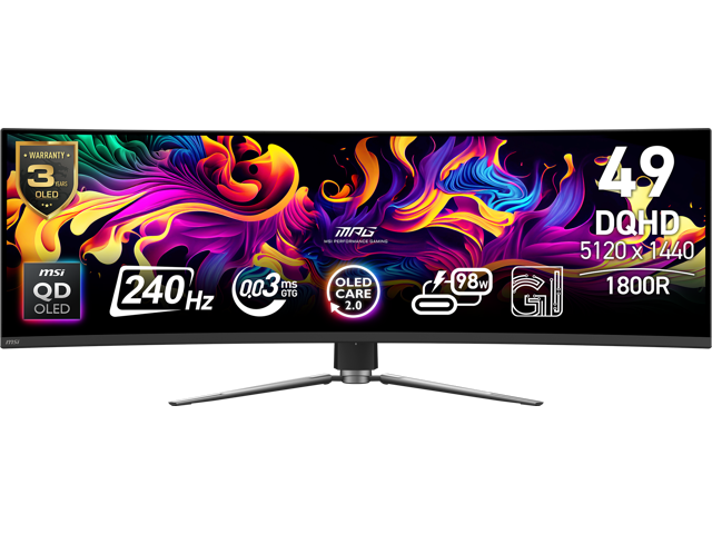 Click here for MSI MPG 491CQPX 49 DQHD Curved QD-OLED Gaming Moni... prices