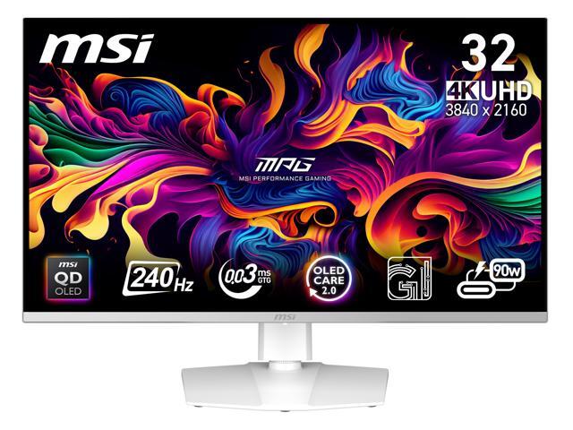 Msi Mpg 321URXW Qd-oled 31.5" 16:9 4K Ultra Hd 240Hz Qd-oled Hdr Gaming Monitor  Metallic White - Metallic white