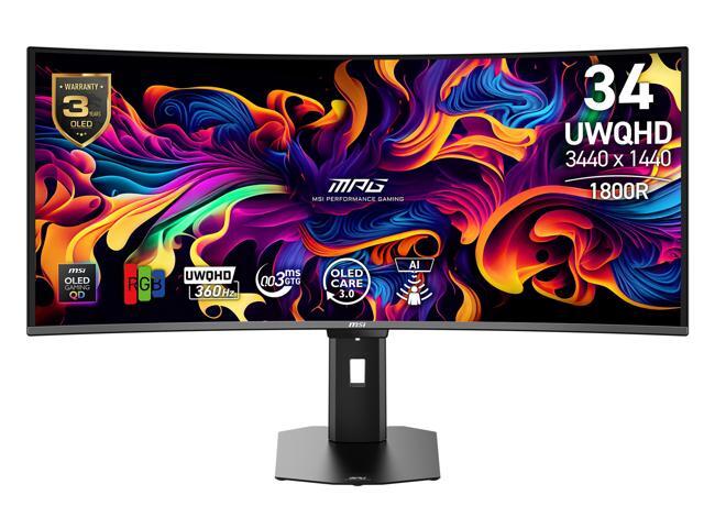 Click here for MSI 34 360Hz QD-OLED UWQHD Curved Gaming Monitor A... prices