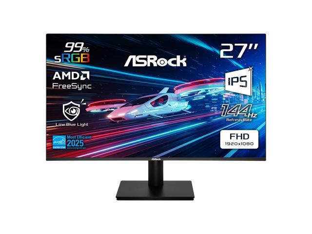 ASRock Phantom Gaming 27 Full HD 144Hz IPS with AMD FreeSync (Adaptive Sync) 1ms Computer Monitor for both Work and Gaming CL27FFB