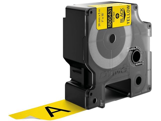 Click here for Dymo 1805431 IND Vinyl Labels 1  Black on Yellow -... prices