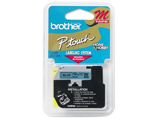 Click here for Brother 12mm (1/2) Black on Blue Non-Laminated Tap... prices