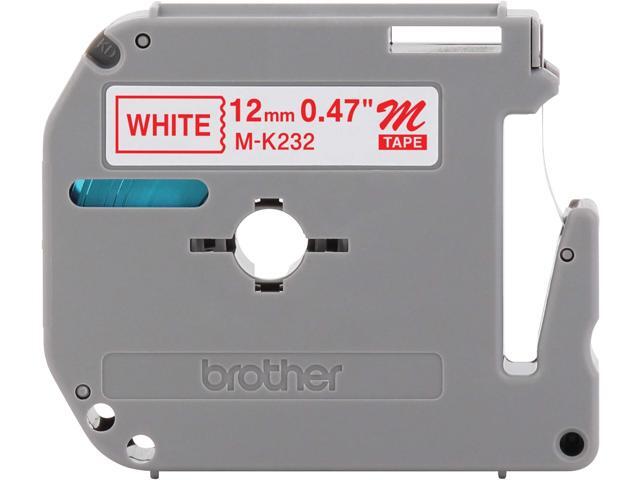 Click here for Brother 12mm (1/2) Red on White Non-Laminated Tape... prices