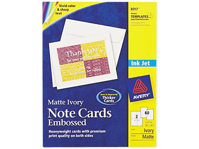 Click here for Avery 8317 Printable Embossed Cards  4-1/4 x 5-1/2... prices