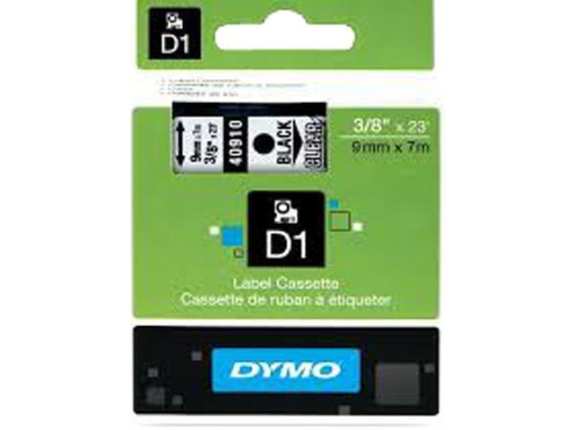 Click here for Dymo 40910 Black on Clear D1 Label Tape 0.38 Width... prices