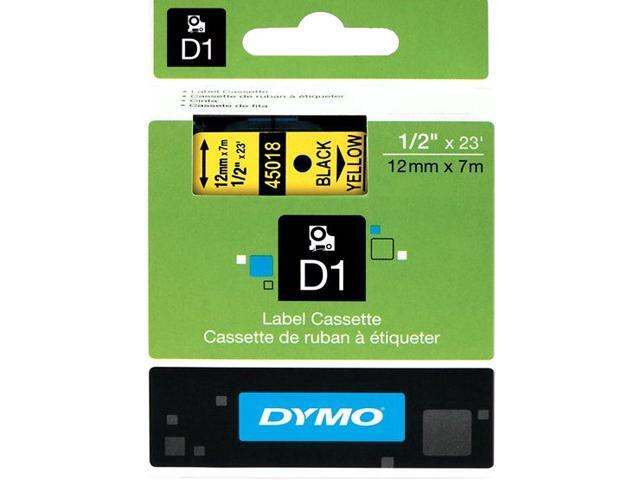 Click here for Dymo 45018 Black on Yellow D1 Label Tape 0.50 Widt... prices