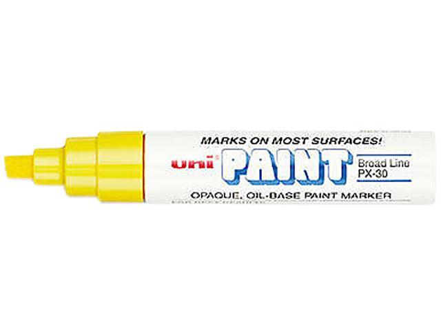 Click here for uni-Paint Permanent Marker Broad Chisel Tip Yellow... prices