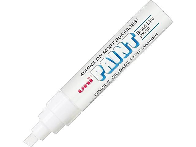Click here for uni-Paint Permanent Marker Broad Chisel Tip White... prices