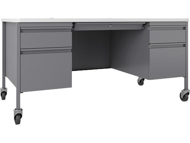 Click here for Lorell Desk  Double-Pedestal  Mobile  60x30x29-1/2... prices