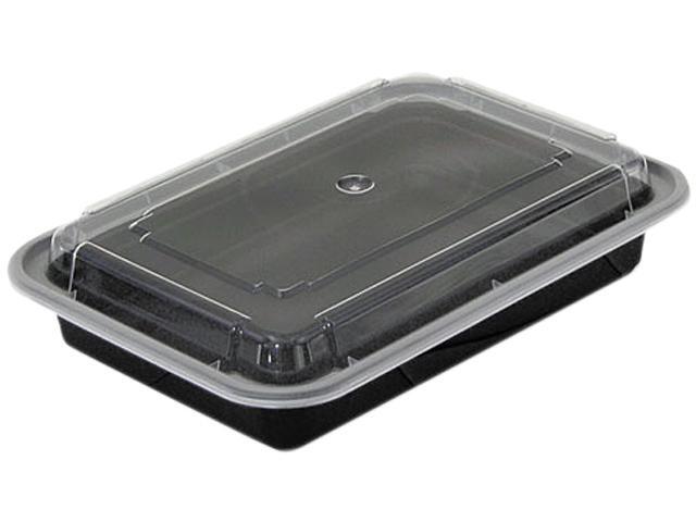 Click here for C-Rect Plas Cntnr W/Lid 28Oz Microwvb Bla 150 prices