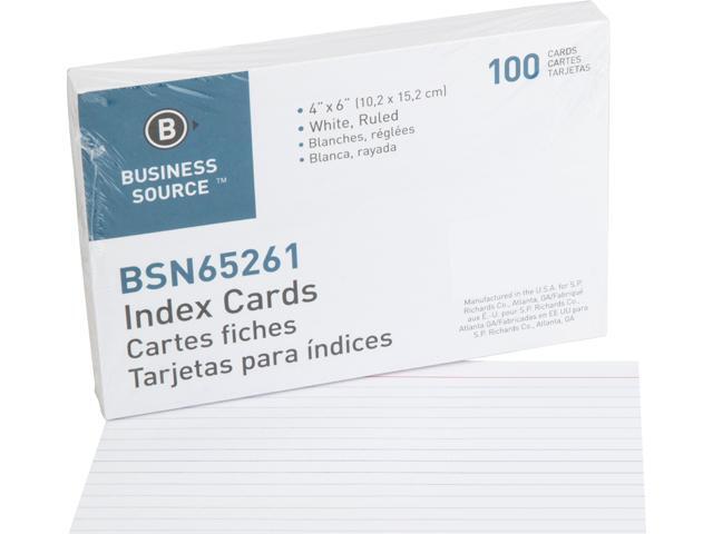 Click here for Bus. Source Ruled White Index Cards prices