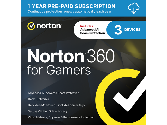 Click here for Norton 360 for Gamers for 3 Devices - Includes Adv... prices