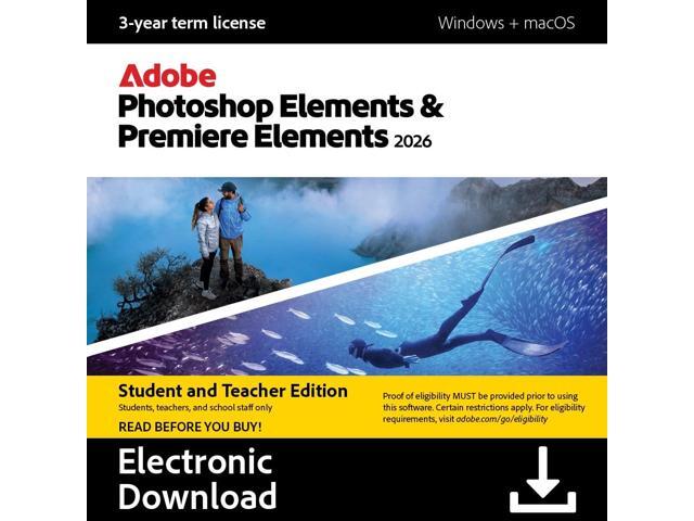 Click here for Adobe Photoshop Elements & Premiere Elements 2026... prices