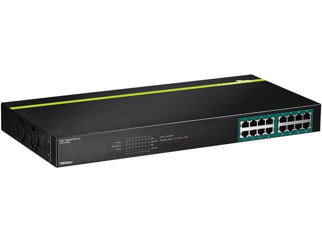 Click here for TRENDnet TPE-TG160G 16-Port Gigabit PoE+ Switch prices