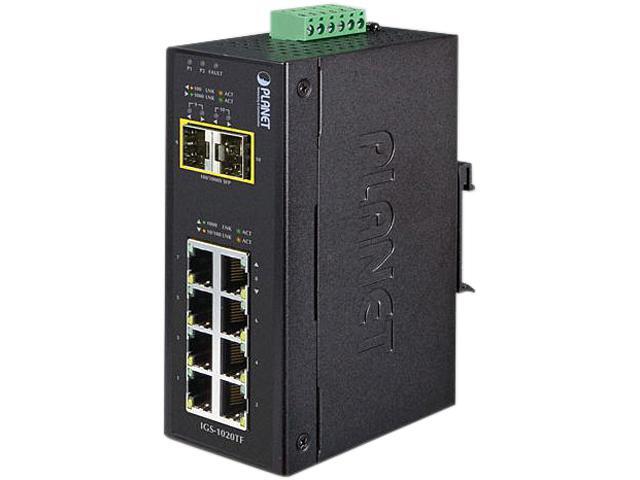 Click here for PLANET IGS-1020TF Industrial 8-Port 10/100/1000T +... prices