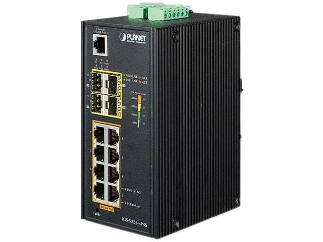 Click here for Planet IGS-5225-8P4S Industrial L2+ 8-Port 10/100/... prices
