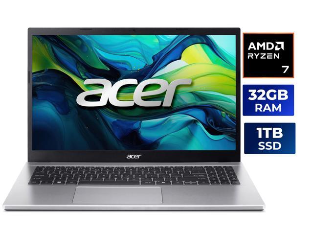 Acer Aspire Go 15 15.6 AMD Ryzen 7 5825U Laptop 32GB DDR4 Memory 1TB PCIe Gen4 SSD  Windows 11 Home AG15-42P-R1R7