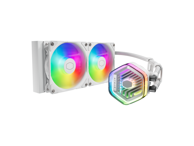 Click here for CoolerMaster MasterLiquid 240 Atmos White ARGB Clo... prices