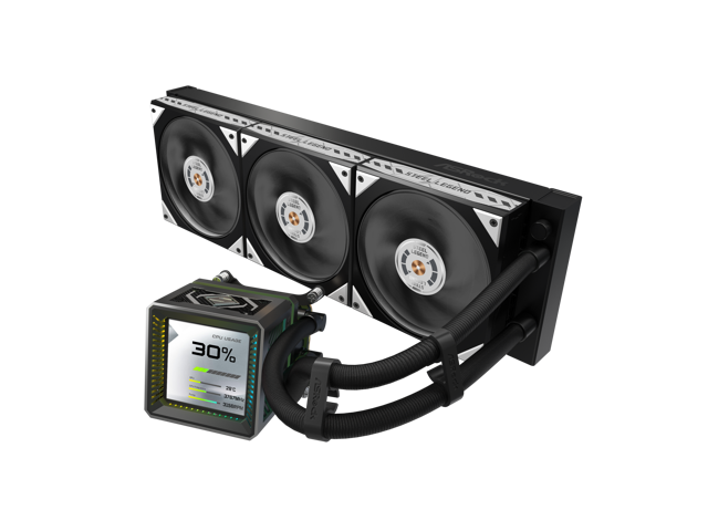 Click here for ASRock AIO Steel Legend Dark 360 LCD 27mm radiator... prices