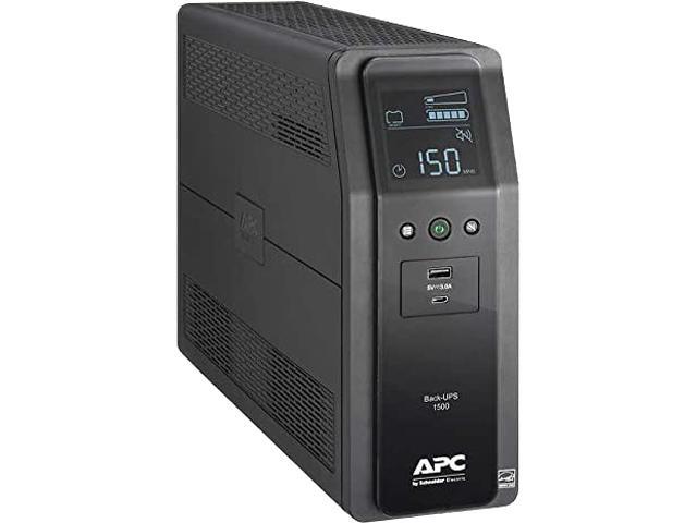 APC Back-UPS Pro 1500VA  120V  AVR  LCD  2 USB charging ports  10 NEMA outlets (4 surge)