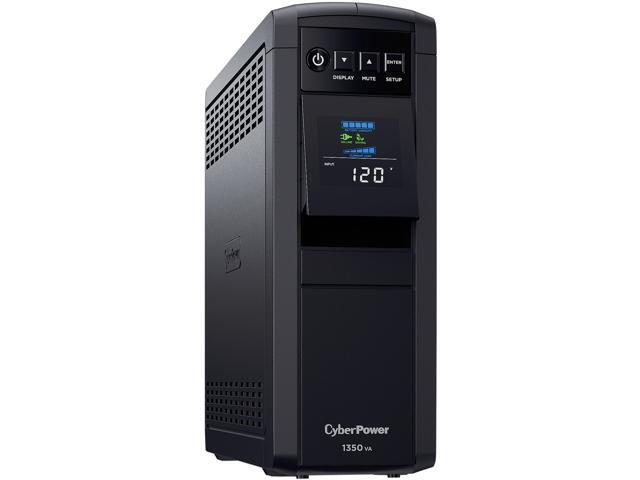 CyberPower CP1350PFCLCD PFC Sinewave UPS Systems - 1350VA/880W  120 VAC  NEMA 5-15P  Mini-Tower  Sine Wave  12 Outlets  LCD  PowerPanel