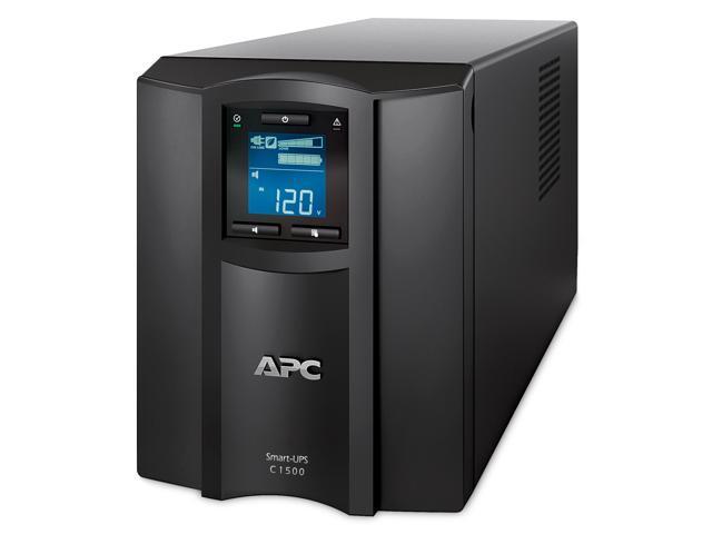 APC SMC1500C Smart-UPS C  Line Interactive  1440VA  Tower  120V  8x NEMA 5-15R outlets  SmartConnect port  USB and Serial communication  AVR ...