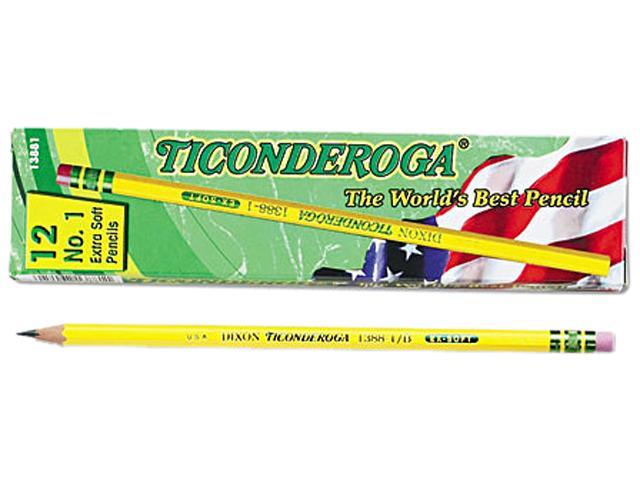 Click here for Dixon 13881 Ticonderoga Woodcase Pencil  B #1  Yel... prices
