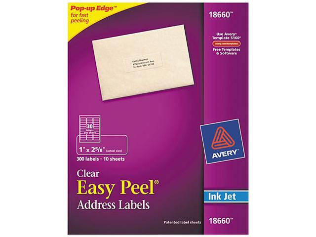 Click here for Avery Clear Easy Peel Mailing Labels Inkjet 1 x 2... prices