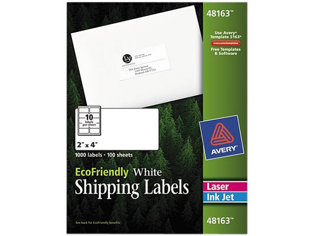 Click here for Avery 48163 EcoFriendly Labels  2 x 4  White  1000... prices