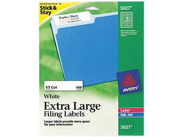 Click here for Avery 5027 Extra-Large 1/3-Cut Filing Labels  15/1... prices