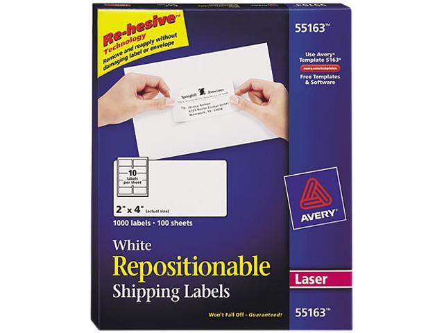 Click here for Avery 55163 Re-hesive Laser Labels  2 x 4  White... prices