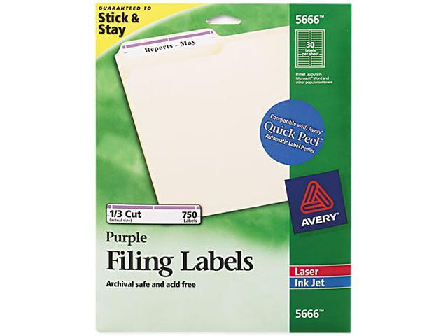 Click here for Avery 5666 Self-Adhesive Laser/Inkjet File Folder... prices