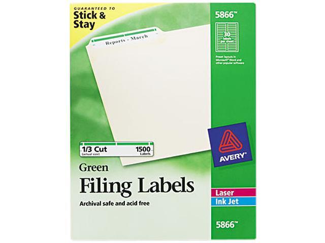 Click here for Avery 5866 Self-Adhesive Laser/Inkjet File Folder... prices