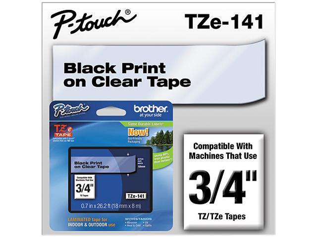 Click here for Brother P-Touch TZ Series Tape  0.75w  Black on Cl... prices